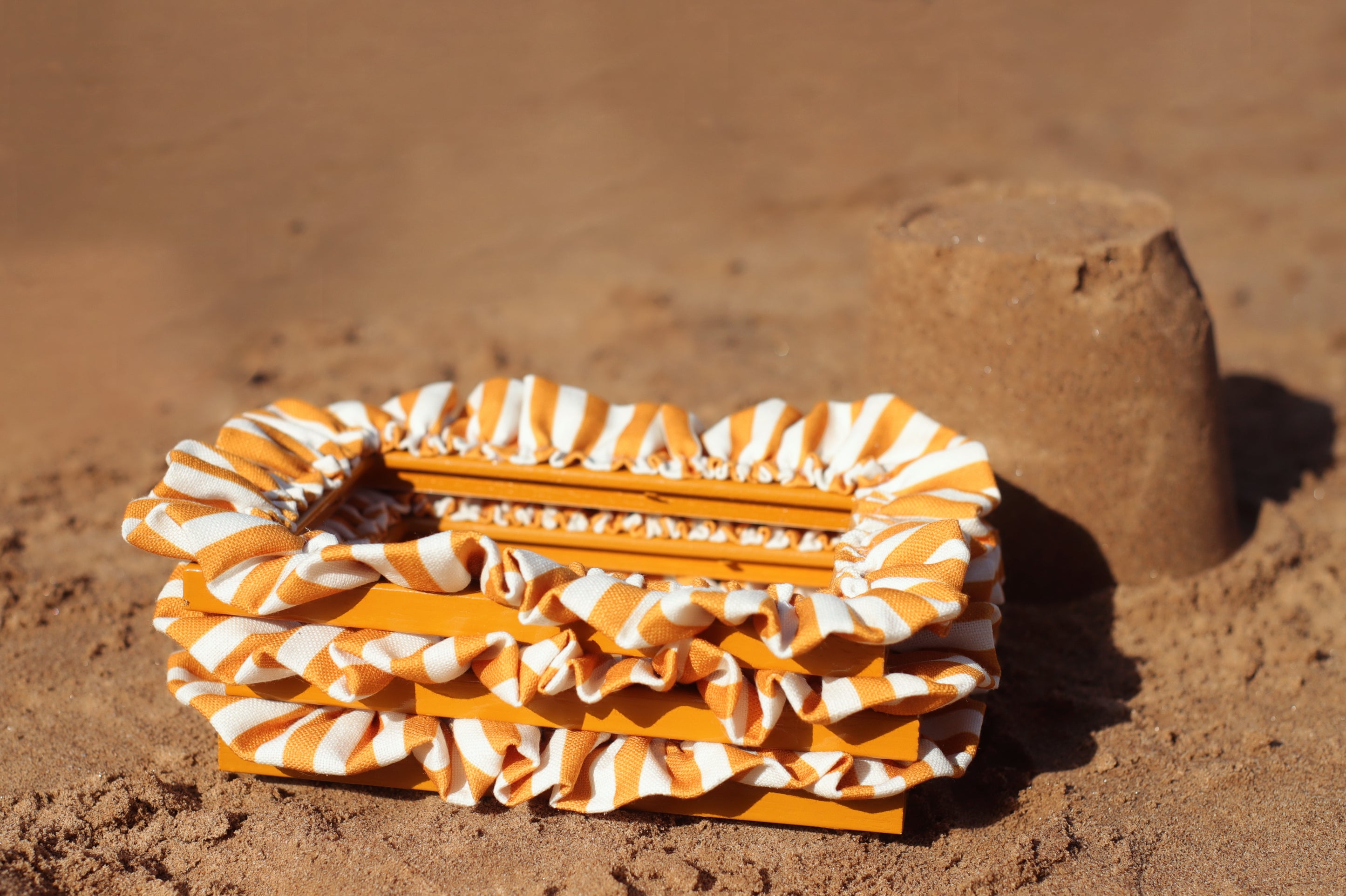 Mustard Stripe Ruffle Frame – Bertola Home Studio