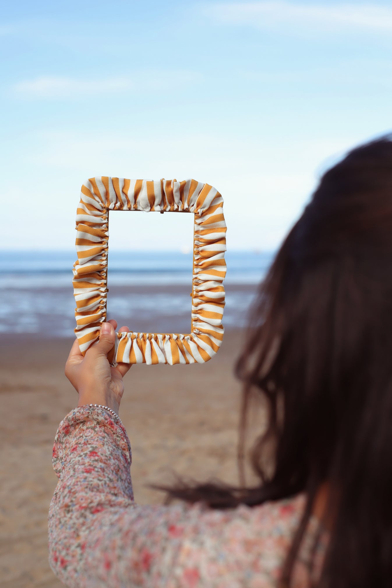 Mustard Stripe Ruffle Frame – Bertola Home Studio